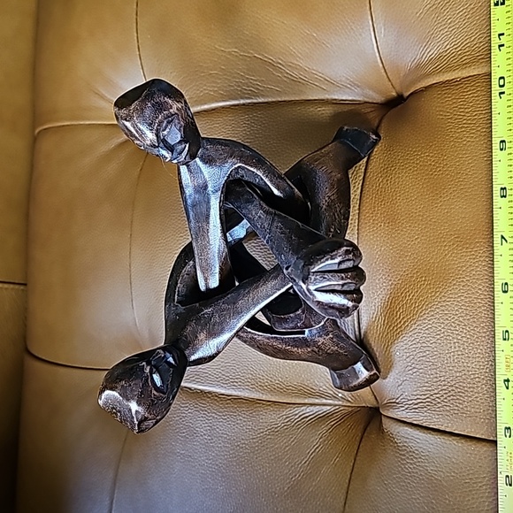 Accents | Folding 3 Tribal Men Wooden Stand | Poshmark